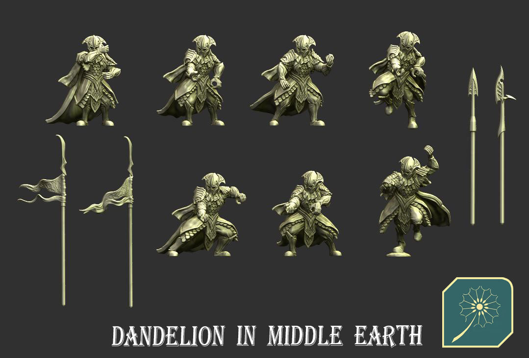 DarkWood Elf Royal Guard With Pike